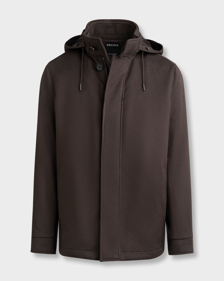 Zegna Dark Brown Oasi Cashmere Cima Overshirt– Parker & Co.