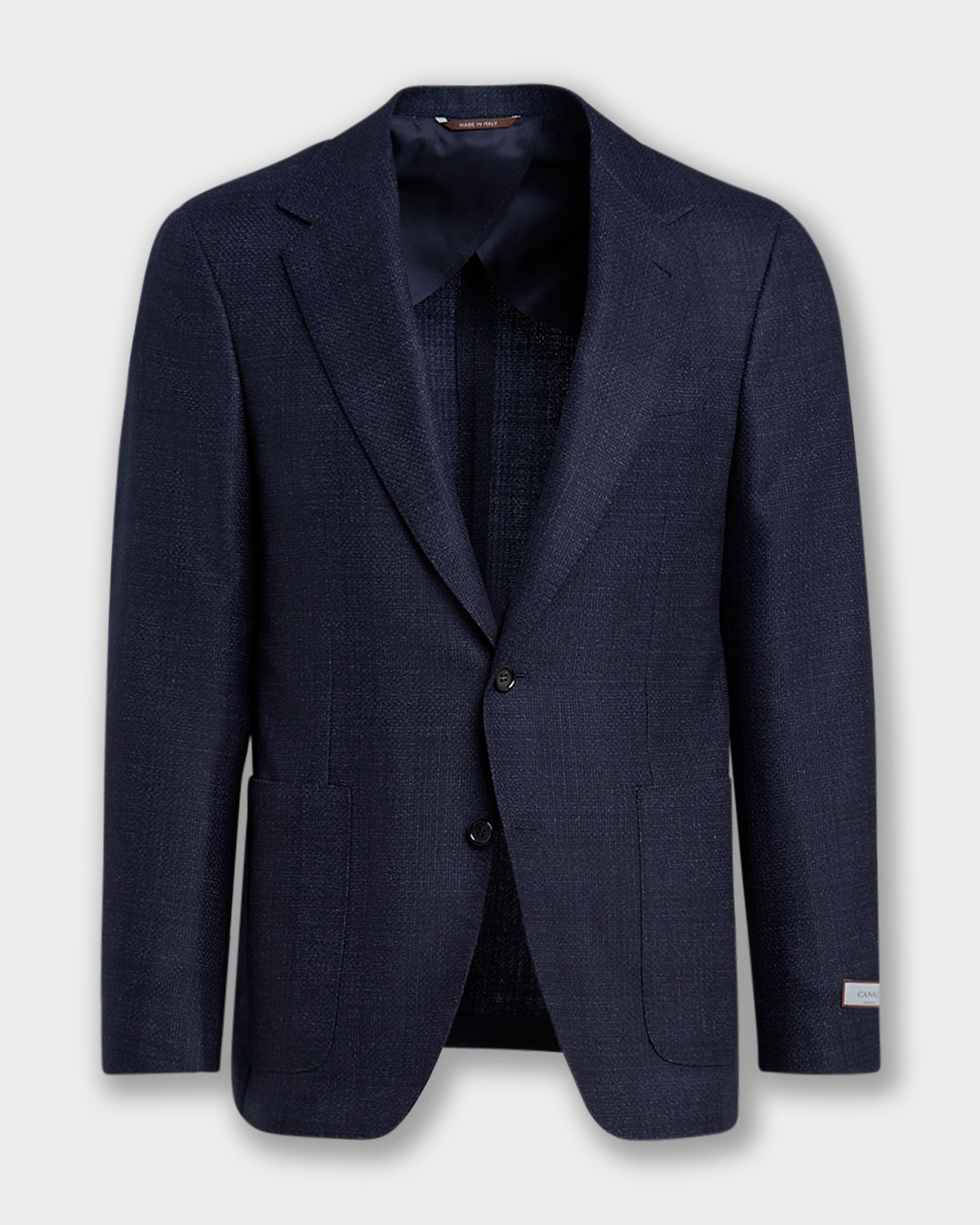 Canali Navy Wool Silk And Cashmere Hopsack Weave Sports Jacket– Parker ...