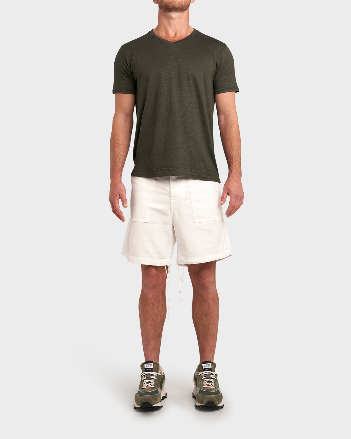 Haikure White Cotton Twill Clark Shorts– Parker & Co.