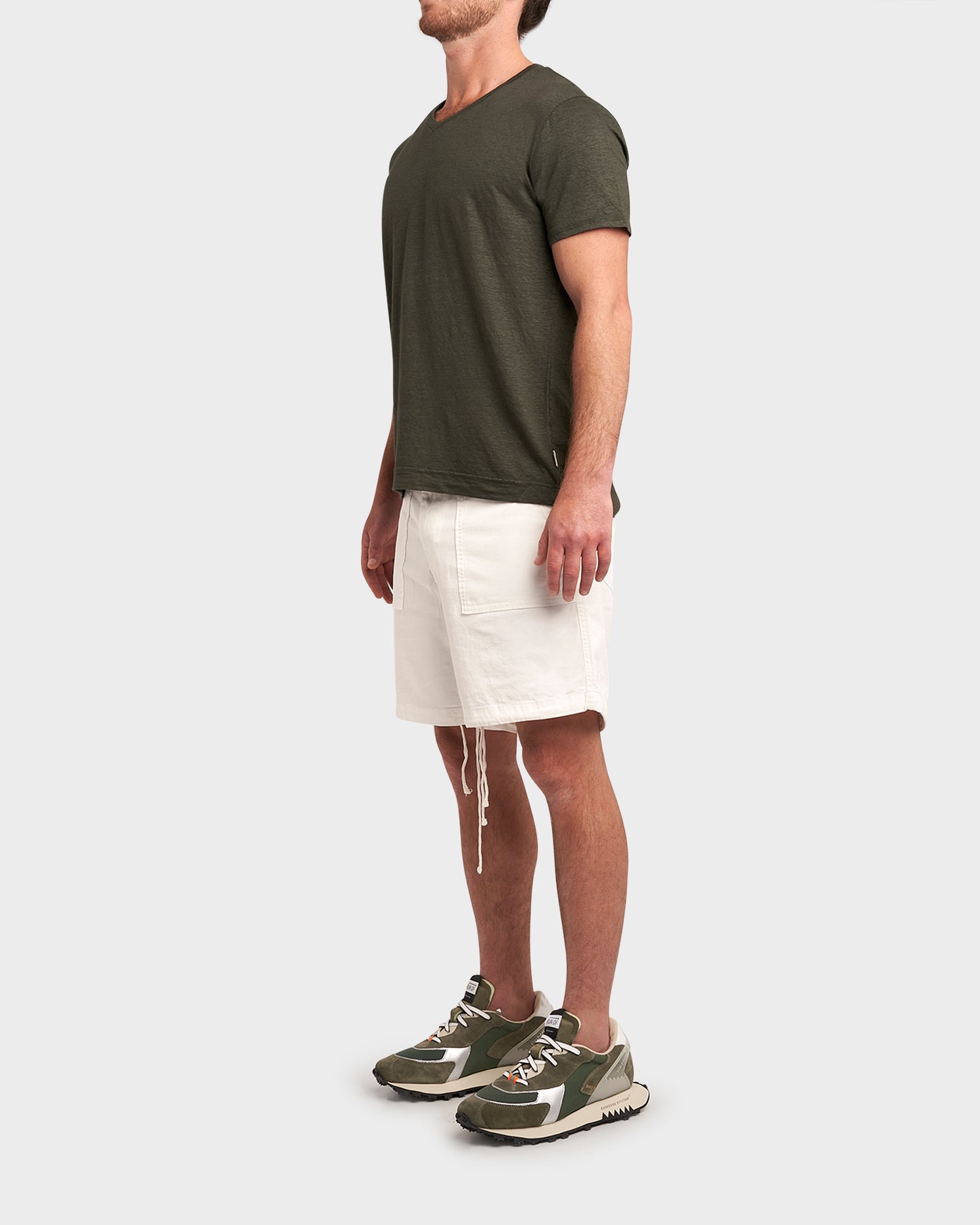Haikure White Cotton Twill Clark Shorts– Parker & Co.