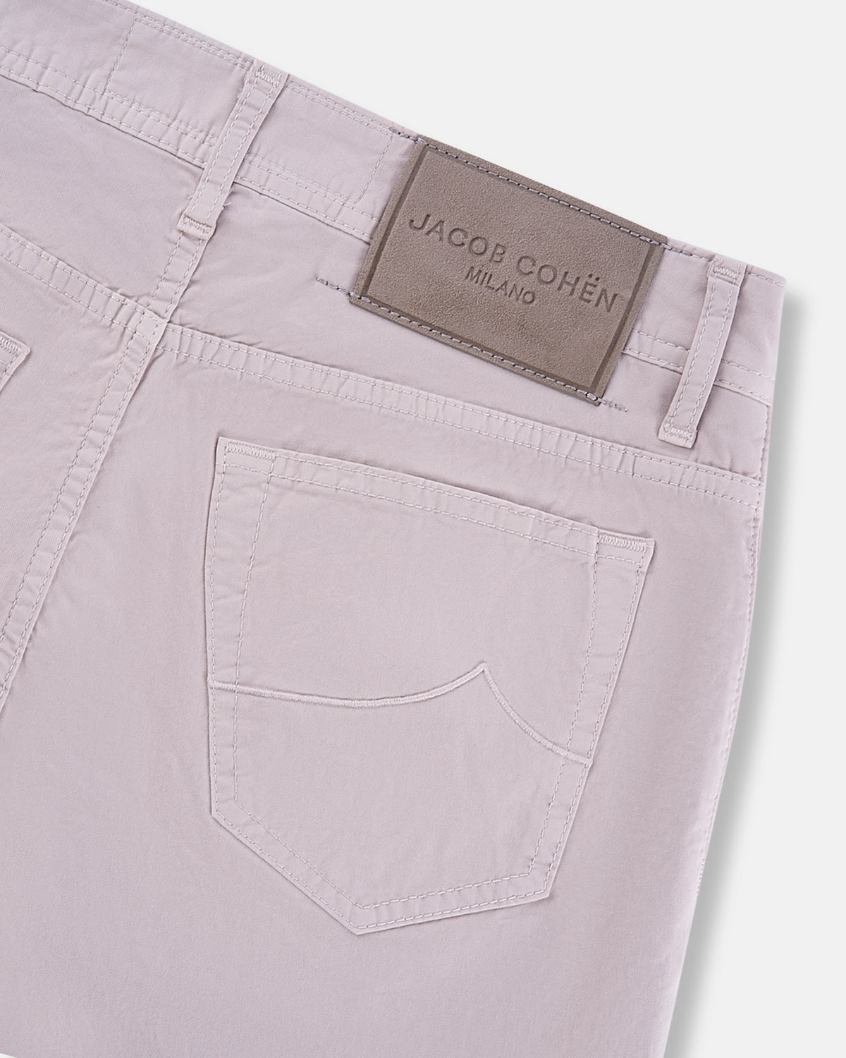 Jacob Cohen Light Stone Bard Sueded Sateen Cotton 5 Pocket Slim Fit ...
