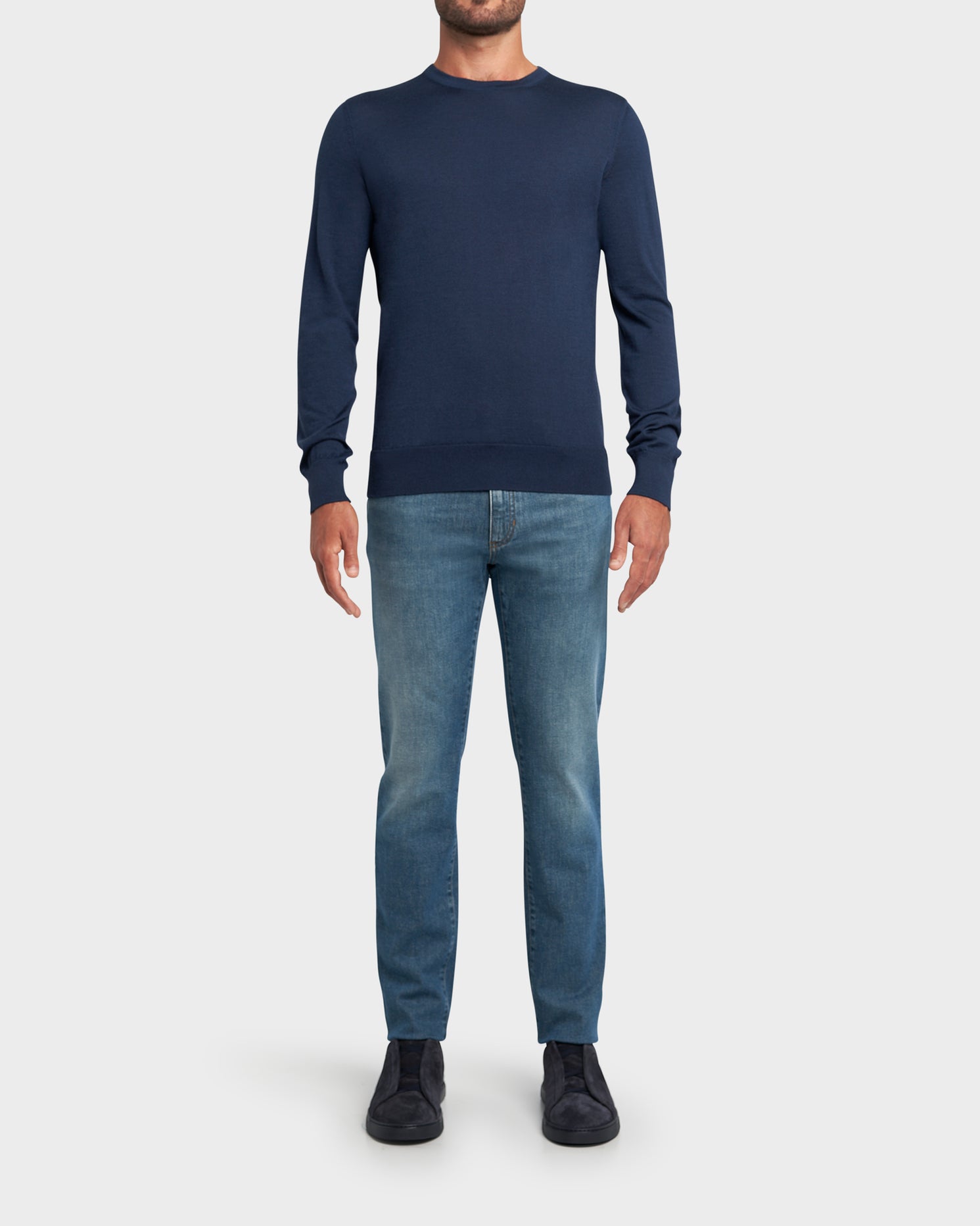 Zegna Blue Cotton Slim Fit City Jeans– Parker & Co.