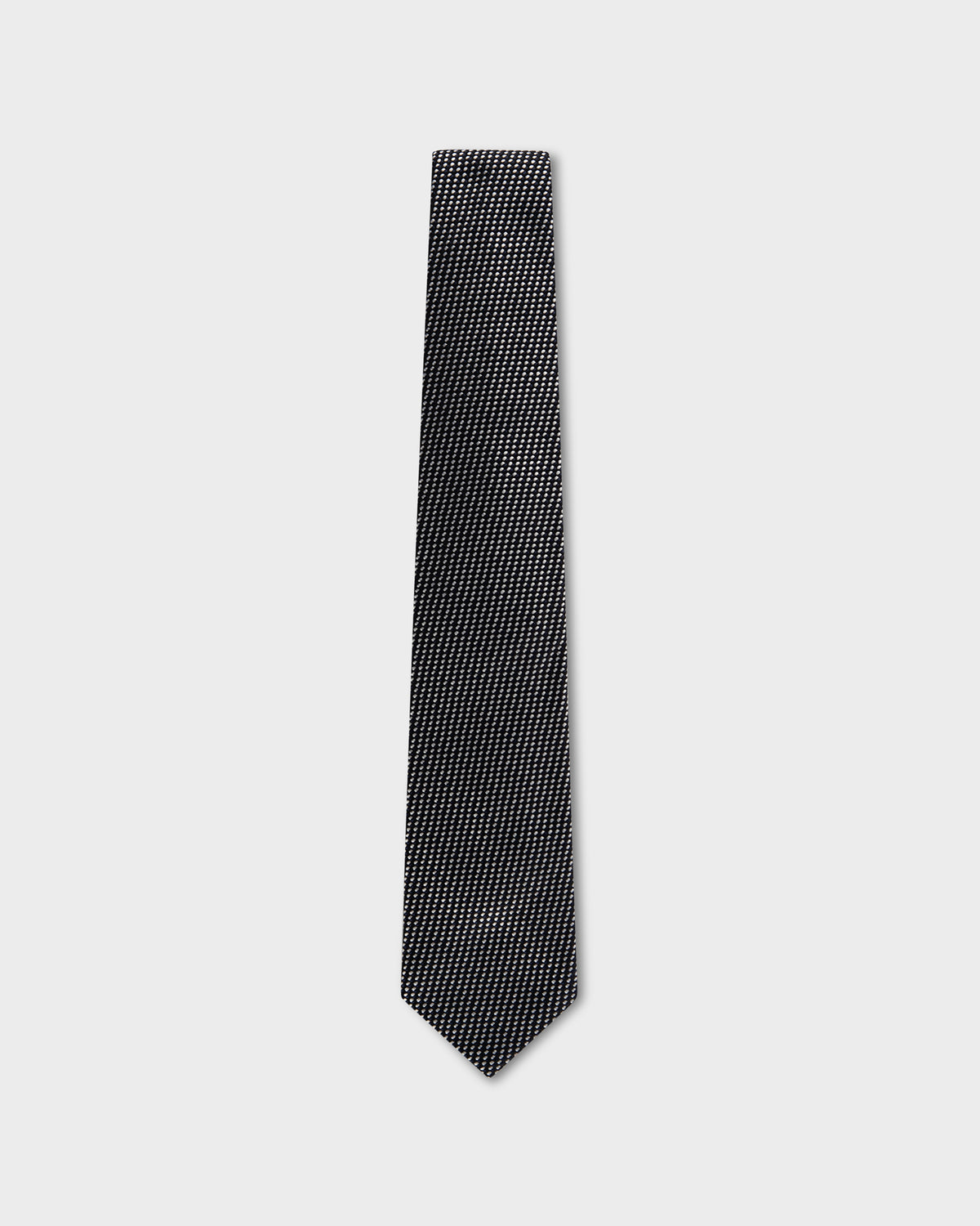 Zegna Midnight Black And White Spotty Patterned Tie– Parker & Co.