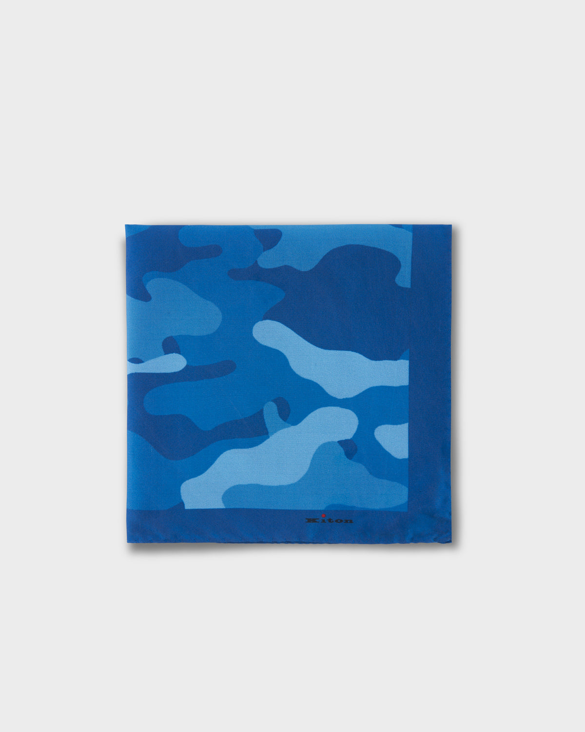 Kiton Blue Camo Silk Pocket Square– Parker & Co.