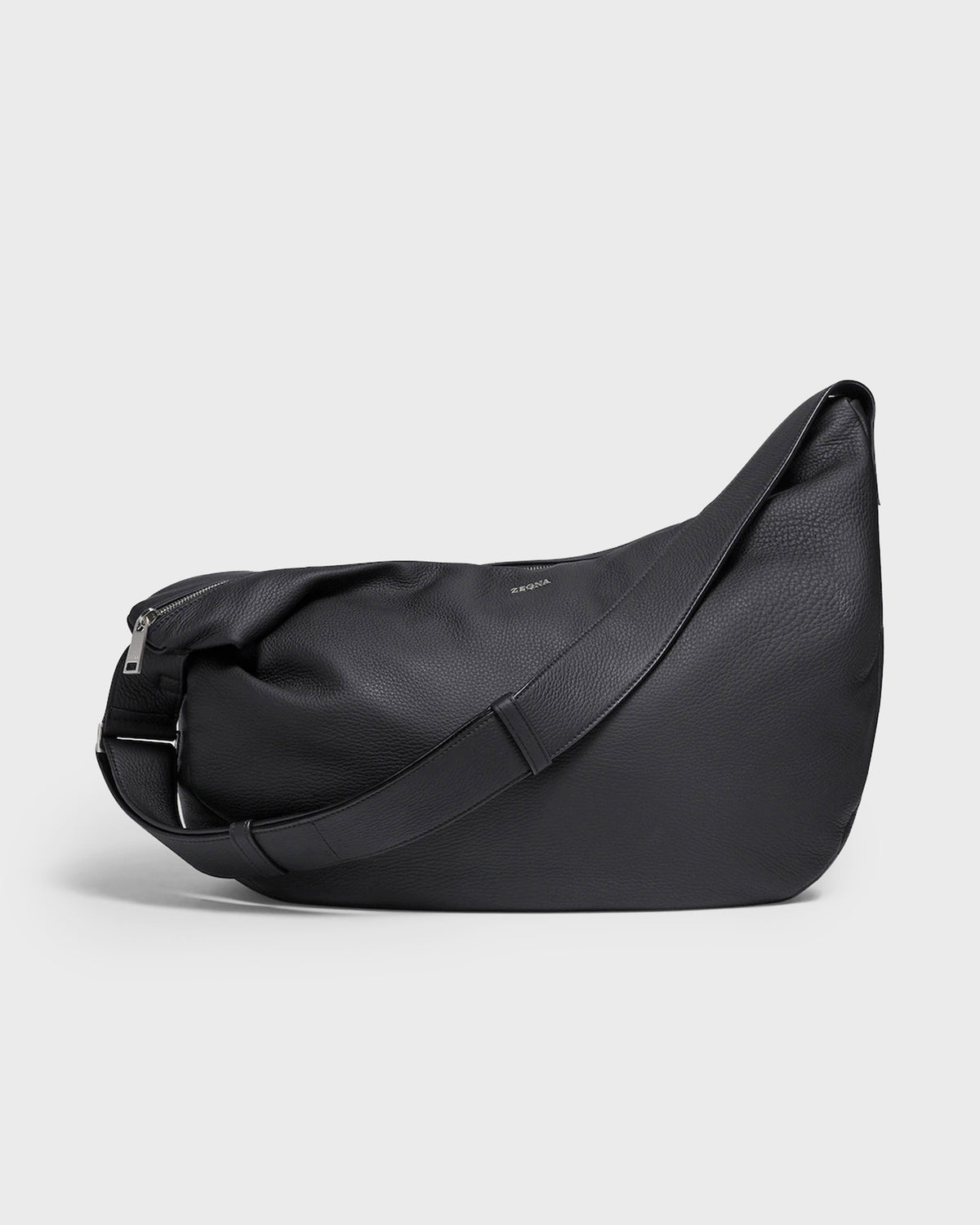 Zegna Black Deerskin Panorama Hobo Bag– Parker & Co.